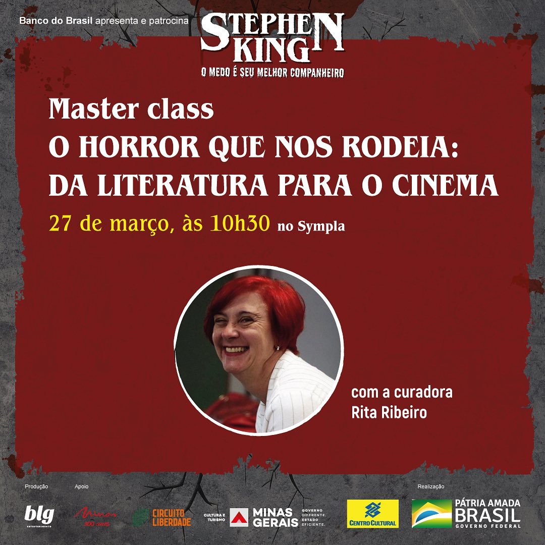 Masterclass "O horror que nos rodeia: da literatura para o cinema" com Rita Ribeiro - CCBB ...