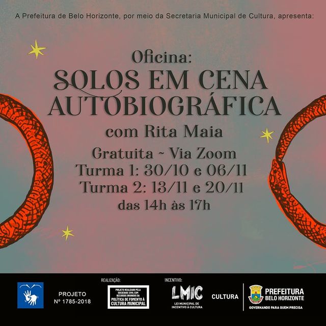 Oficina: Solos em cena autobiográfica com Rita Maia | Portal Oficial de ...