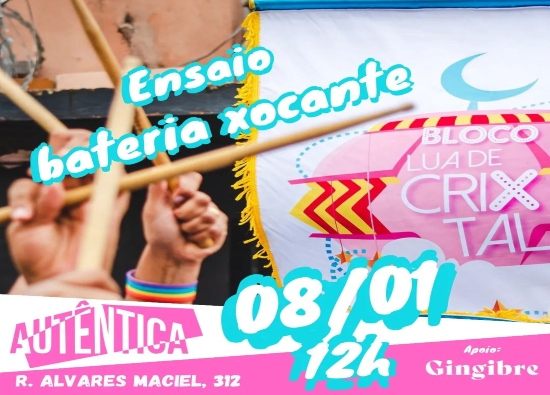 Ensaios: Bloco Lua de Crixtal | Portal Oficial de Belo Horizonte