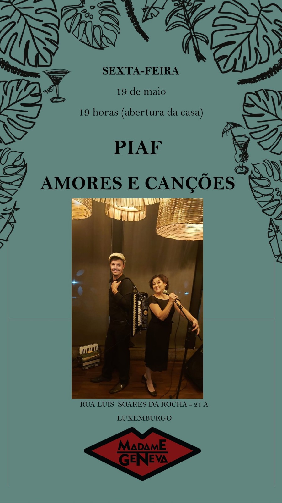 Piaf! Amores e canções com Sônia Andrade e Max Hebert - Madame Geneva ...