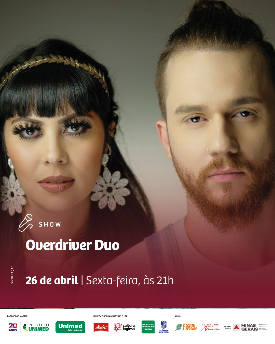 Show: Overdriver Duo, formado por Evandro Tiburski e Fabi Terada ...