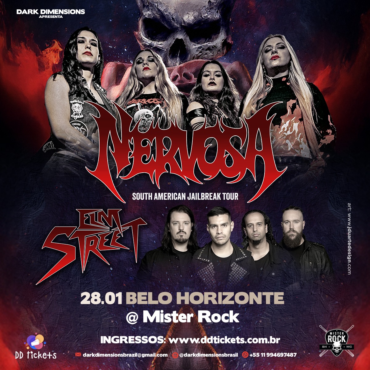 Show: Nervosa e Elm Street | Portal Oficial de Belo Horizonte